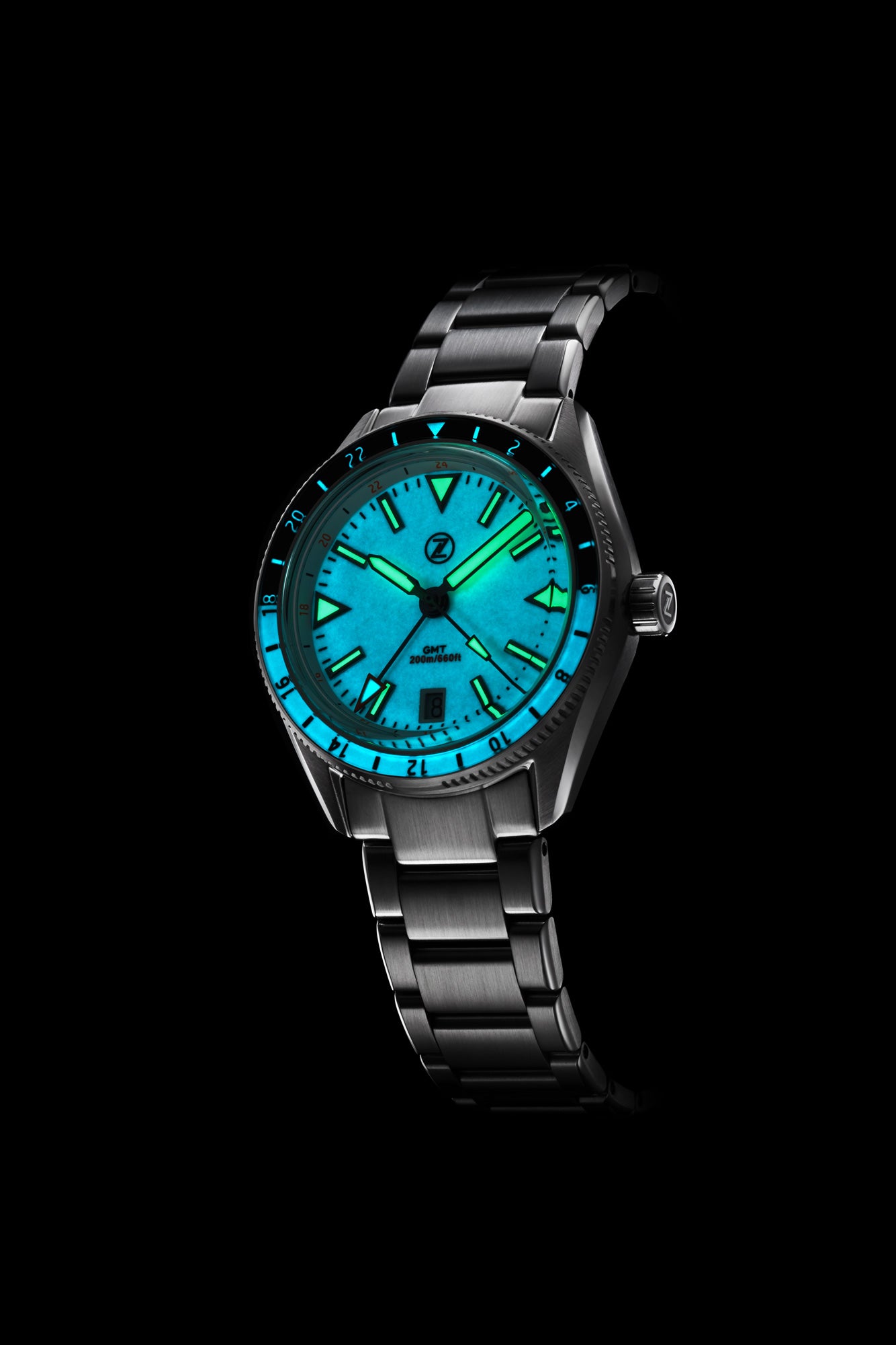 Horizons V2 GMT 200m SS Frost – Zelos Watches